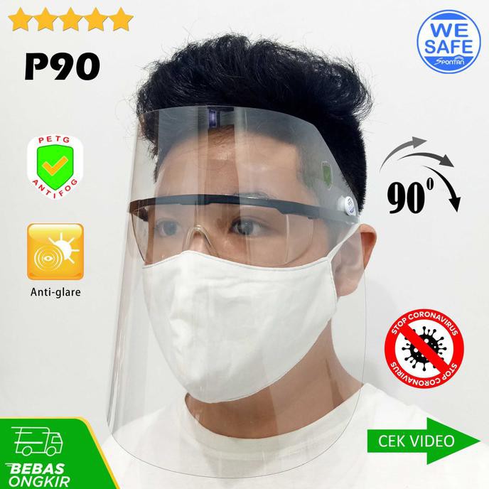 Jual FACE SHIELD Pelindung Wajah APD Alat Pelindung Diri MASKER PLASTIK ...