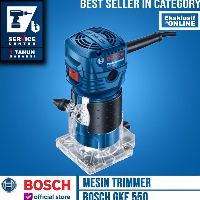 Jual Bosch Mesin Router Profil Kayu GKF 550 Wood Trimmer 1/4" Inch 550 ...