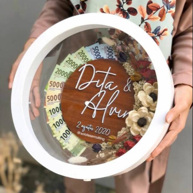 Jual Mahar bulat asimetris rustic size 30cm/MAHAR RUSTIC SESERAHAN ...