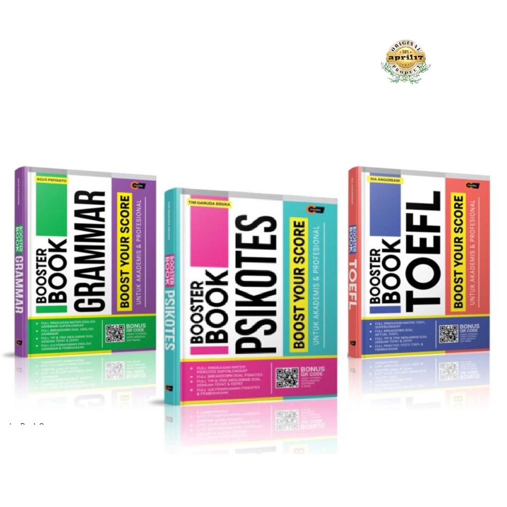 Jual BOOSTER BOOK GRAMMAR + BOOSTER BOOK PSIKOTES + BOOSTER BOOK TOEFL ...