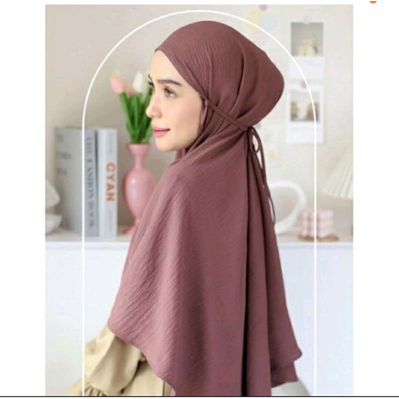 Jual Bergo CRINKLE Airflow / hijab instant | Shopee Indonesia