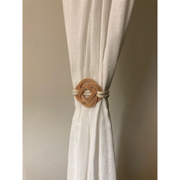 Jual pengait gorden rotan kombinasi tali/rattan curtain tieback ...
