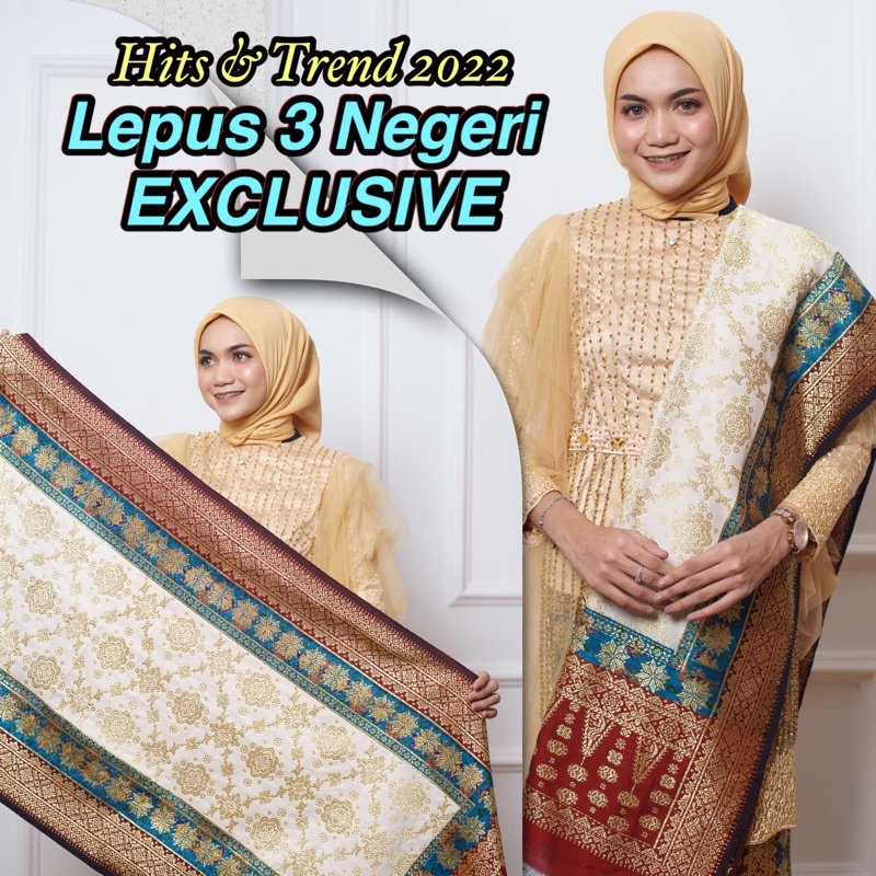 Jual SONGKET LEPUS 3 NEGERI KANDANG LIMAR ORI - TENUN TANGAN ASLI PALEMBANG | Shopee Indonesia