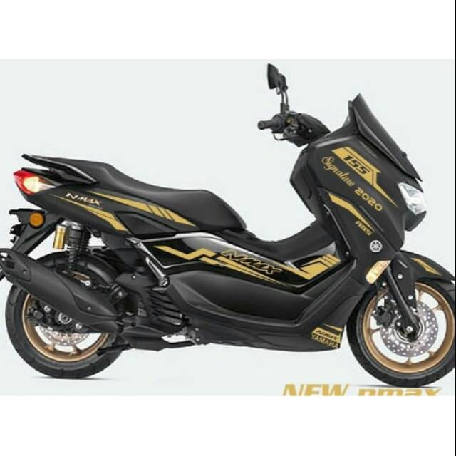 Jual Full body new nmax 2020 striping sticker variasi grafis gold nmax ...