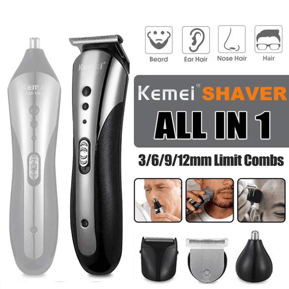 Jual Kemei 1407 Alat Cukur Elektrik 3 in 1 Hair Clipper Shaver Rechargeable KM-1407 | Shopee ...