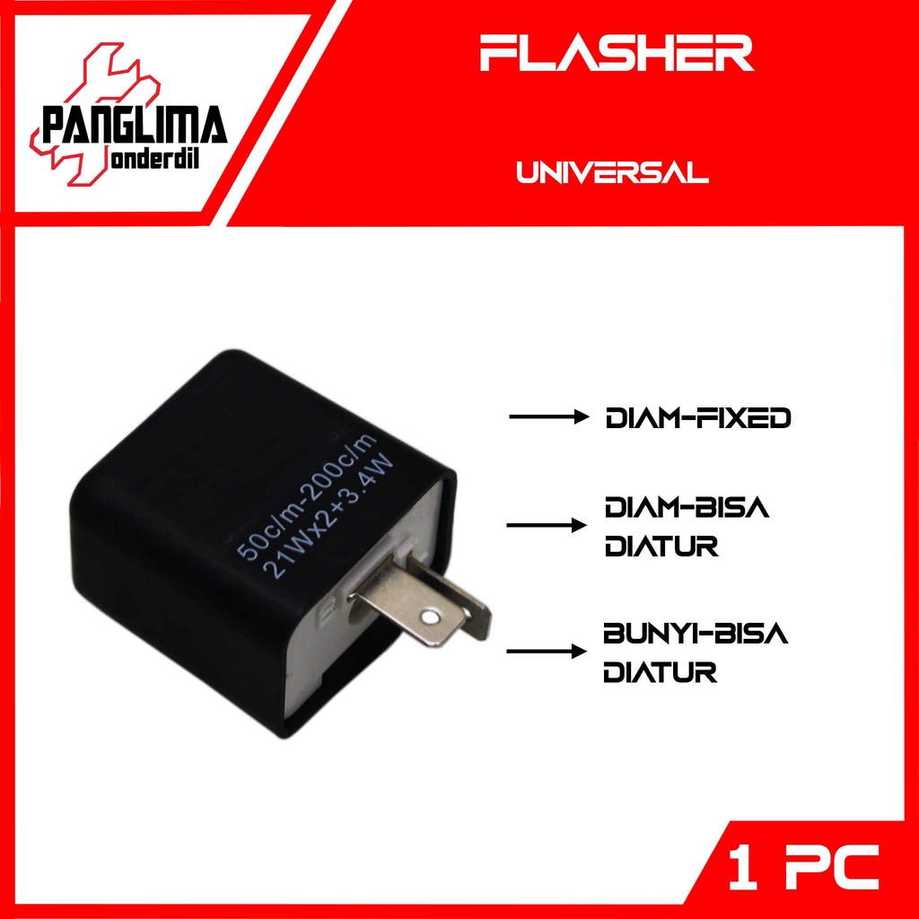 Jual Flasher Sein Bunyi-Diam Universal Flaser Setelan Motor Lampu Sen ...