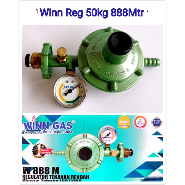 Jual Winn Regulator Tekanan Rendah 50kg 888 Meter/ Non Meter | Shopee ...