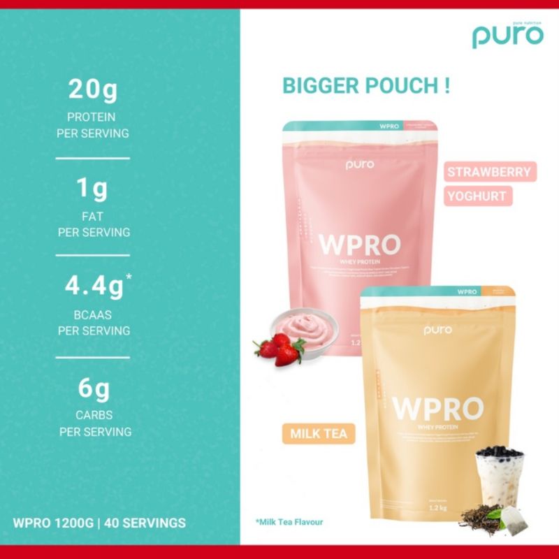 Jual PURO WPRO Whey Protein Concentrate 1.2kg (Rasa Chat Admin ...