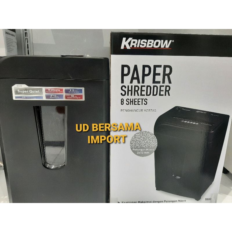 Jual papper shredder krisbow S333 GARANSI RESMI pemotong kertas penghancur kertas krisbow s333 ...