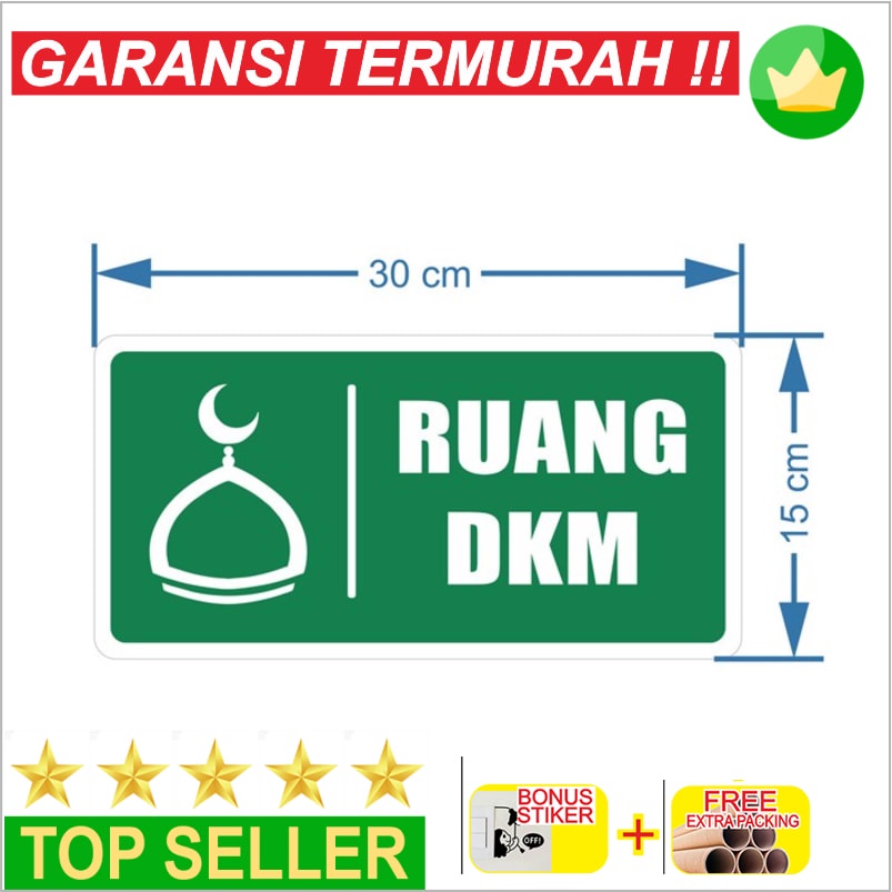 Jual Terlaris Rambu Masjid Ruang DKM 15cmx30cm - Akrilik / Acrylic ...