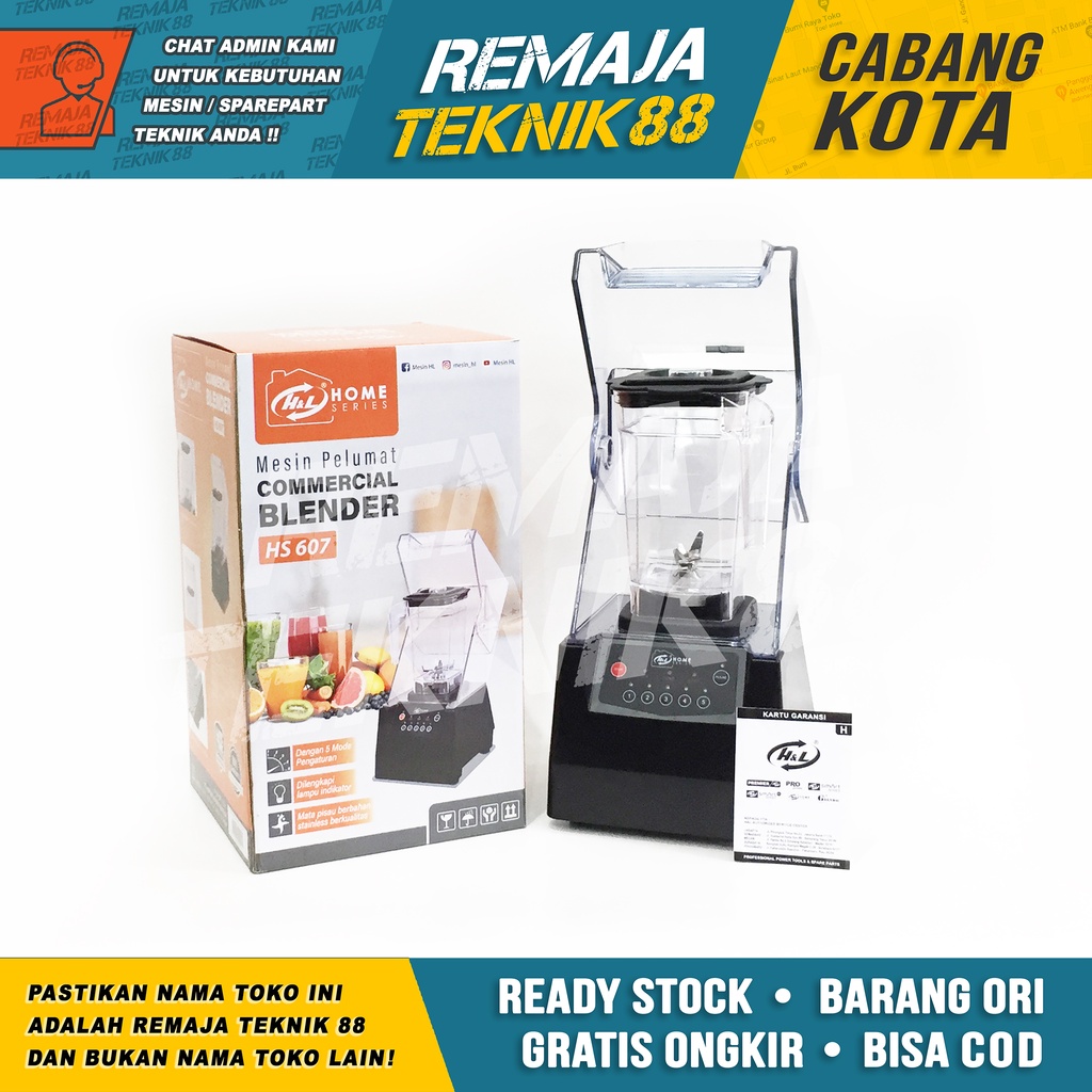 Jual HL COMMERCIAL HEAVY DUTY BLENDER HS 607 / MESIN PELUMAT BAHAN ...