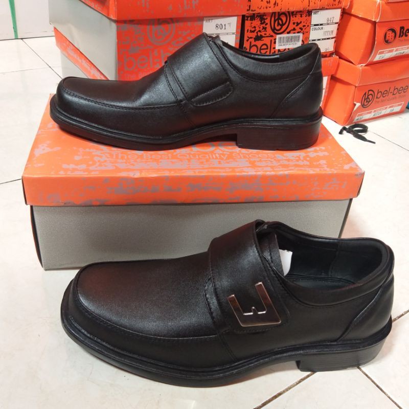 Jual Sepatu Pantofel Pria Formal Hitam Prepet BelBee Original Kulit 38 ...