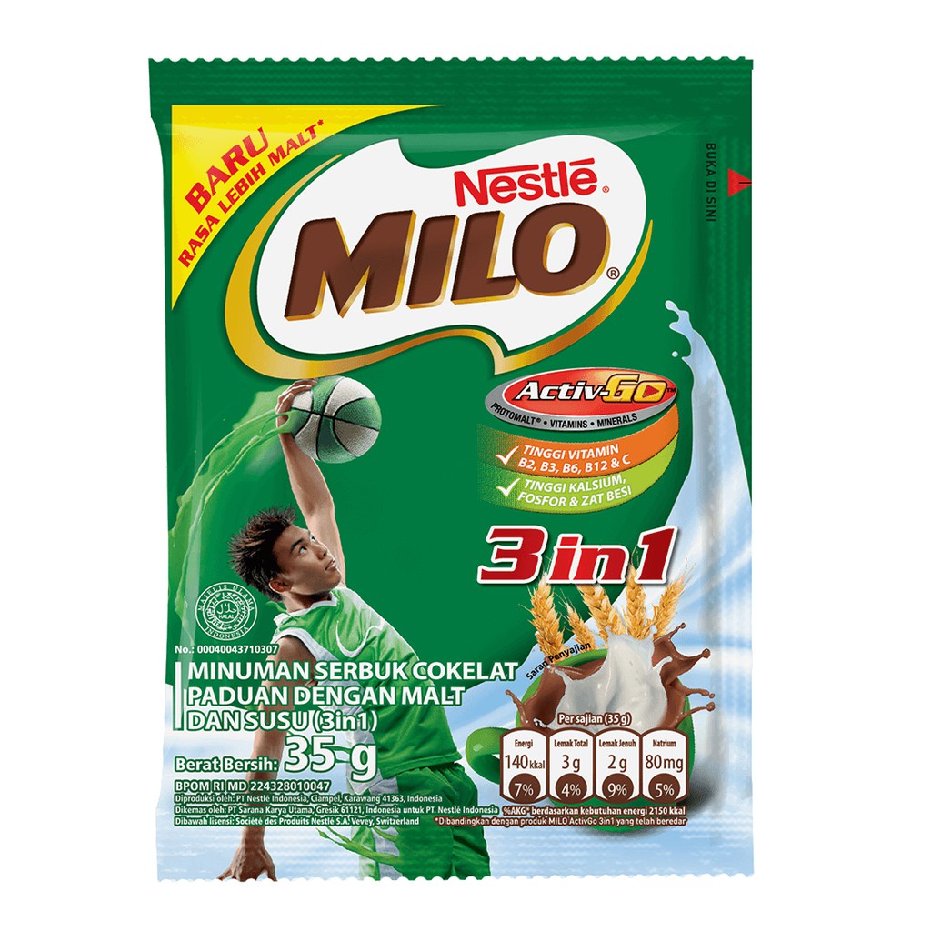 Jual Susu Milo 3 in 1 Sachet - 1 renteng isi 10 pcs | Shopee Indonesia