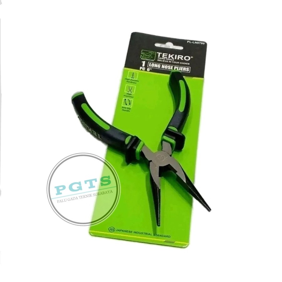 Jual TEKIRO PL-LN0760 Tang Lancip Cucut 6'' Inch / Long Nose Pliers 6 In | Shopee Indonesia