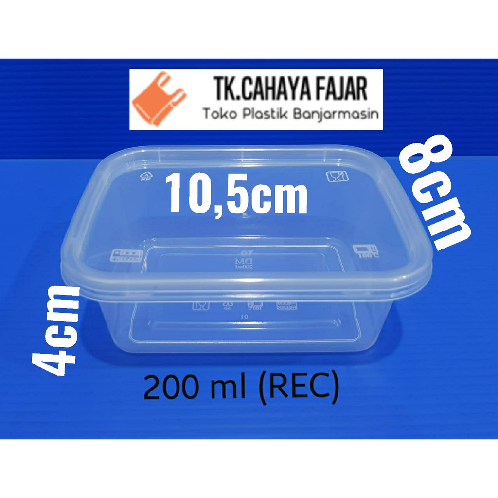 Jual Thinwall Kotak 200ml REC pack isi 25pcs (Box Kue 200ml) | Shopee Indonesia