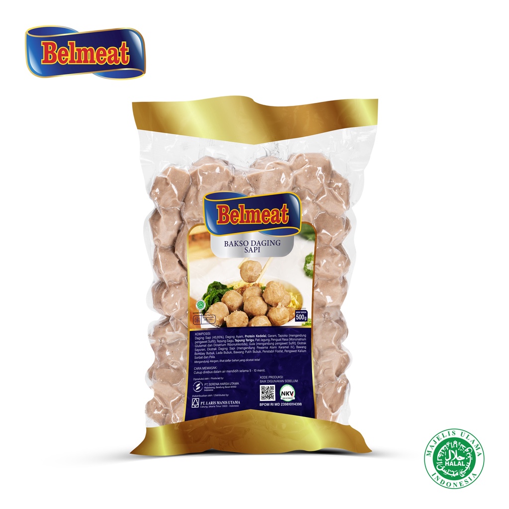 Jual Belmeat Bakso Sapi Polos 50 Pcs 500 gr | Shopee Indonesia