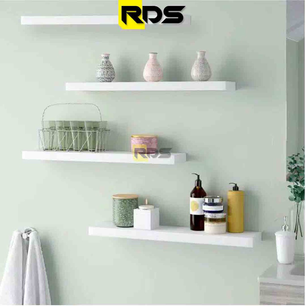 Jual Rak Bunga Dinding Melayang /Ambalan Dinding / Hiasan Dinding / Rak ...