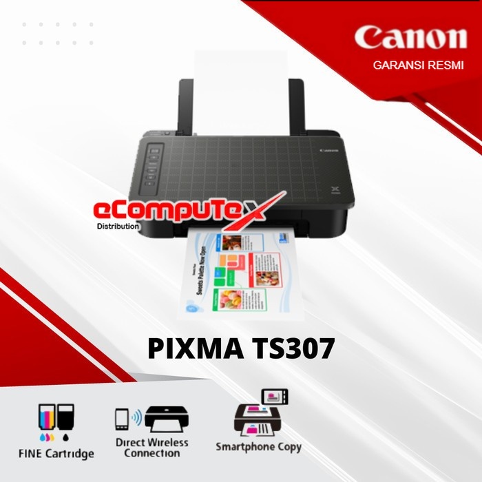 Jual PRINTER CANON INKJET PIXMA TS307 / TS-307 PRINT COPY WIRELESS ...