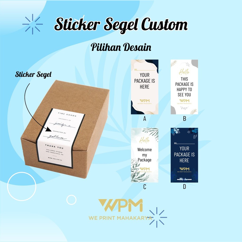 Jual Sticker segel packaging sticker packing sticker box packaging ...