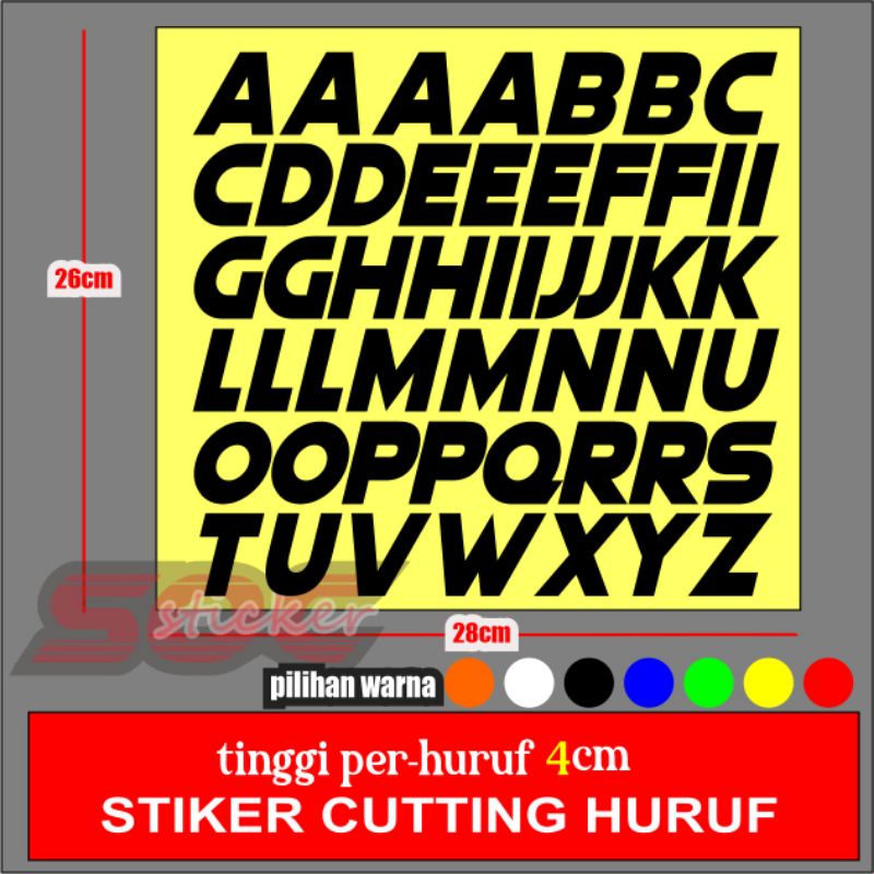 Jual Stiker Huruf Alfabet Stiker Abjad bahan Nyala | Shopee Indonesia