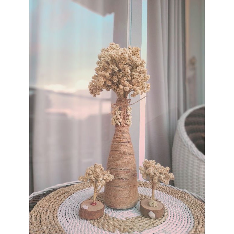 Jual Bunga Edelweiss vas vintage full tali rami hias edelweiss ...