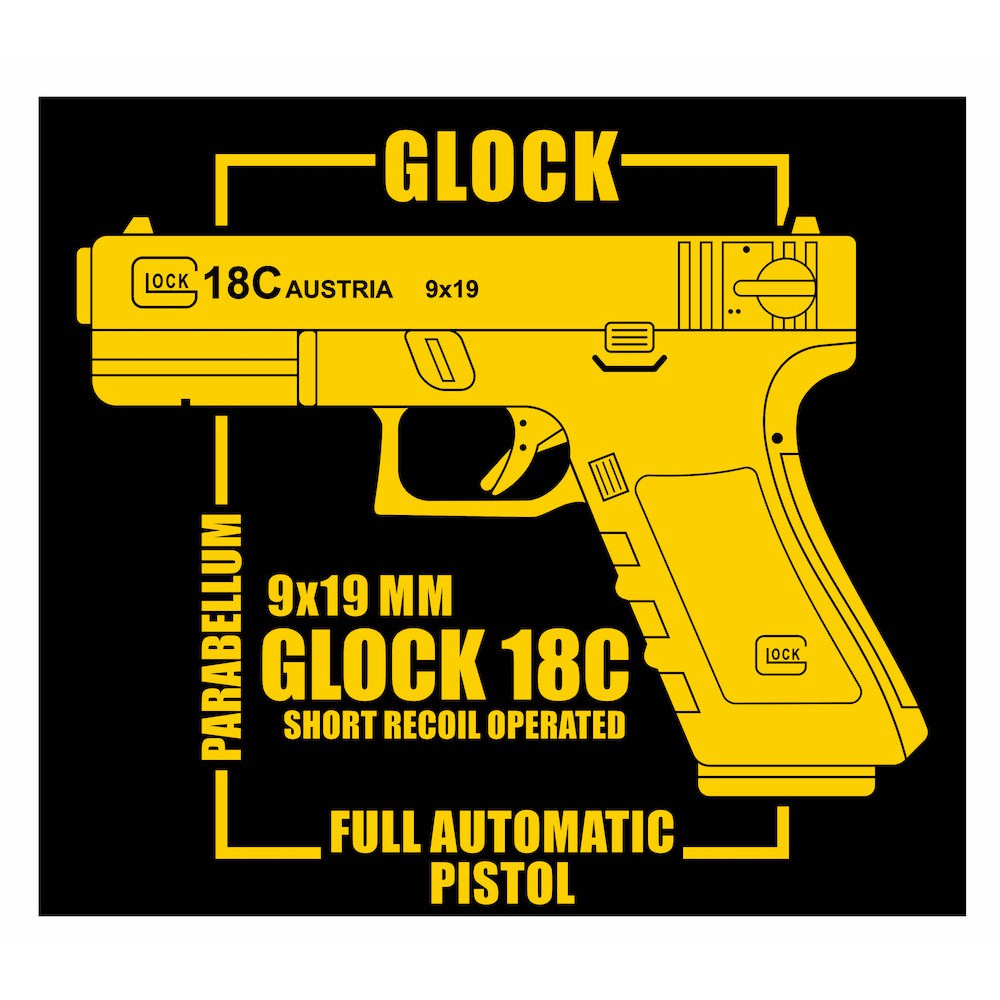 Jual Glock 18 Automatic Cutting Sticker | Shopee Indonesia