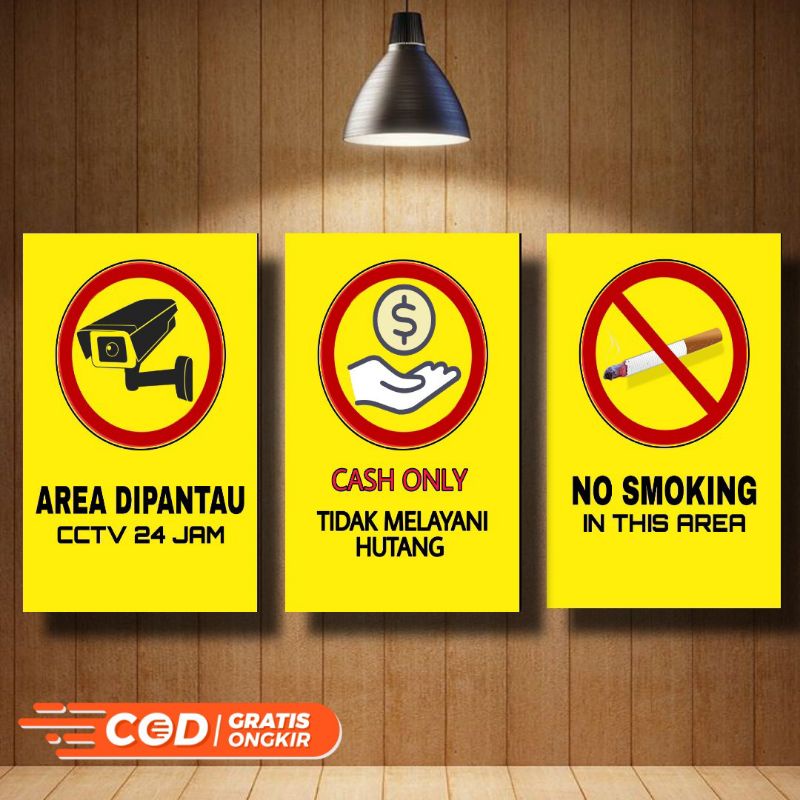 Jual HIASAN DINDING KAYU PERHATIAN WARNING | Shopee Indonesia