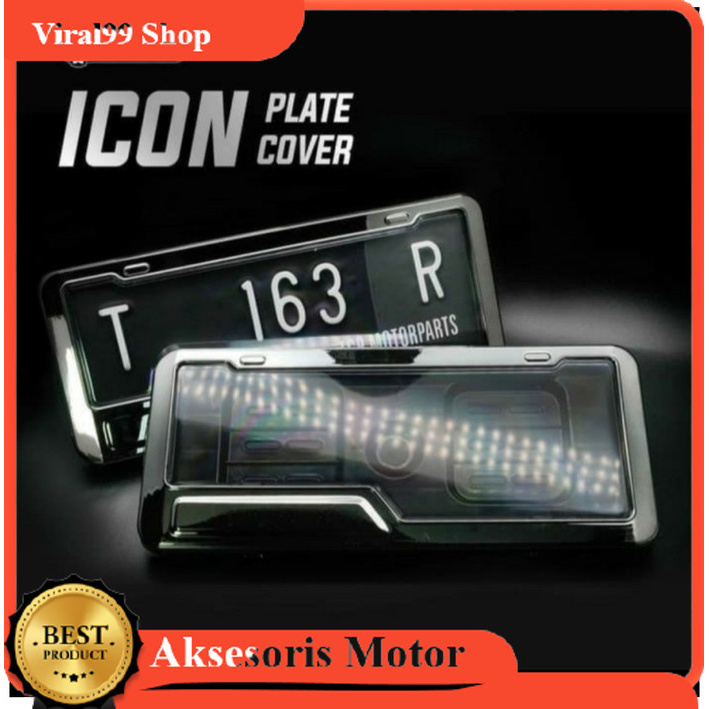 Jual Cover Plat Nomor Motor Tgp Black Chrome Universal Honda Yamaha ...