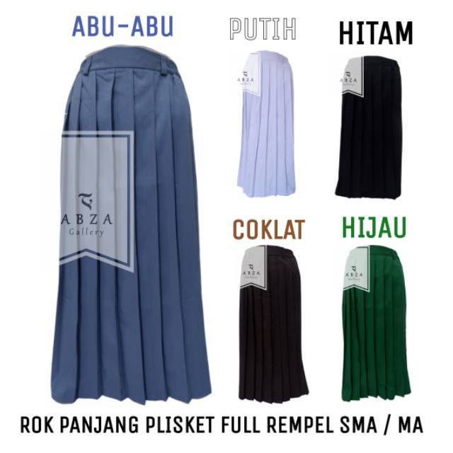 Jual SERAGAM SEKOLAH Rok Panjang Rempel Lipit SMP/SMA/Kuliah/Pembina/Kerja Bahan Drill Super ...