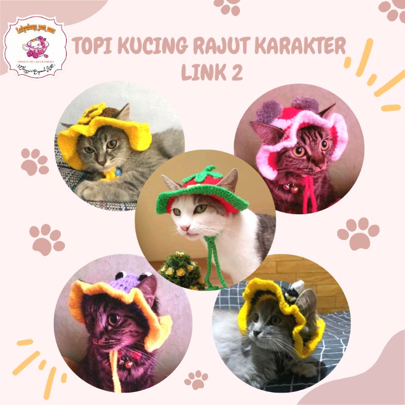 Jual LINK 2 TOPI KUCING RAJUT KARAKTER (BACA DESKRIPSI DAHULU) | Shopee ...