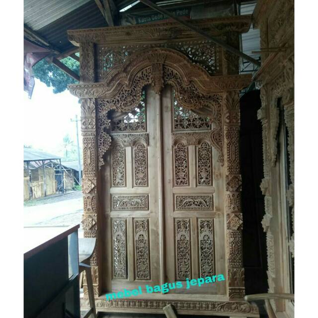 Jual Pintu gebyok ukir - pintu gebyok jati - mebel Jepara | Shopee ...