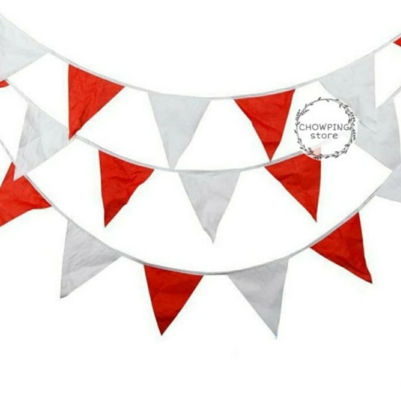 Jual Bunting Flag Bendera Karnaval Segitiga HUT RI 17 Agustus Merah Putih | Shopee Indonesia