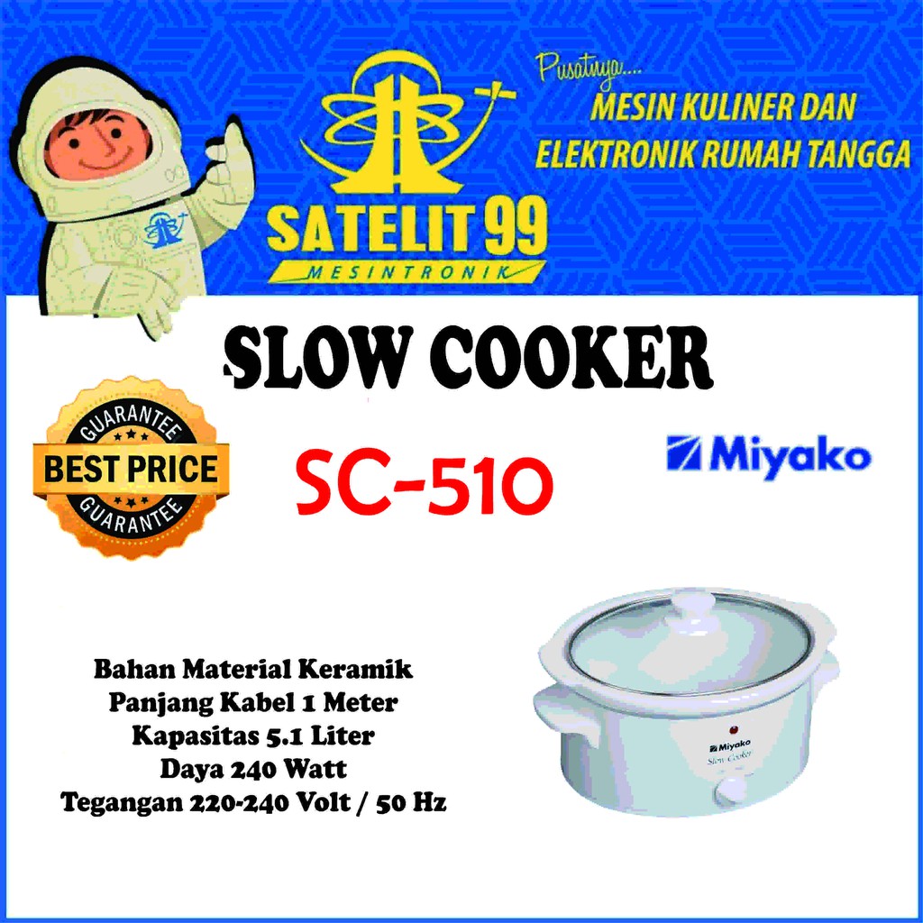 Jual SLOW COOKER 4 LITER MIYAKO TYPE SC-510 | Shopee Indonesia