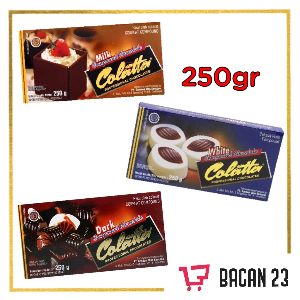 Jual Colatta Chocolate (250gr) ( Milk - Dark ) / Coklat Batang / Coklat ...