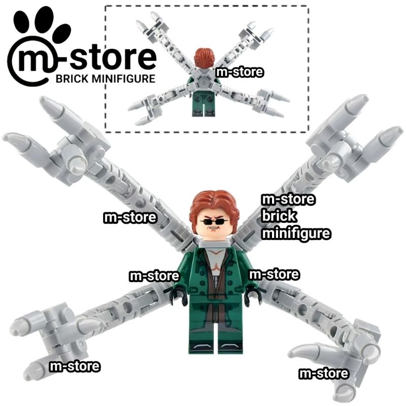 Jual brick doctor octopus doc ock spider-man spiderman mini toy figure ...