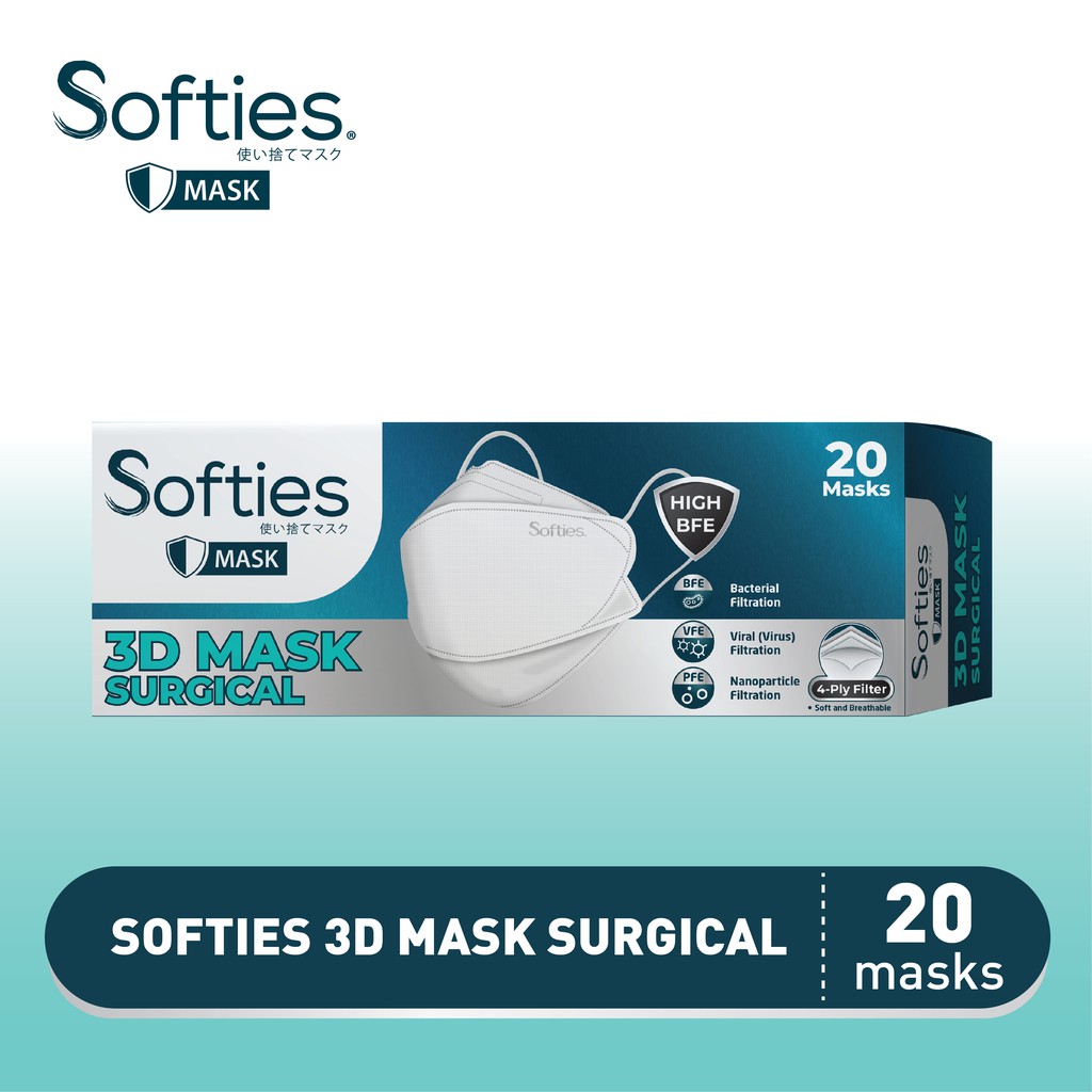 Jual Softies Surgical Mask 3D (Model KF94) isi 20s | Shopee Indonesia