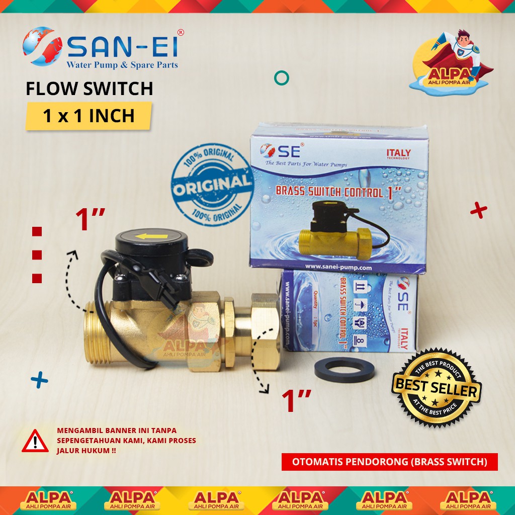 Jual Flow Switch SAN-EI 1x1 Inch (Otomatis Pompa Air Dorong Booster Pump) | Shopee Indonesia