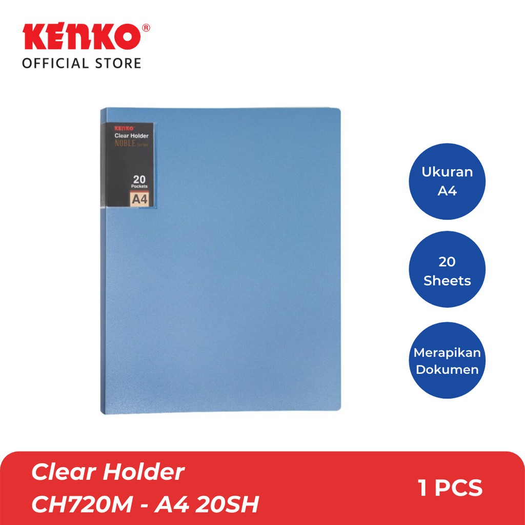 Jual KENKO CLEAR HOLDER / Map FIle Bening CH720M - A4 20SH Metallic ...
