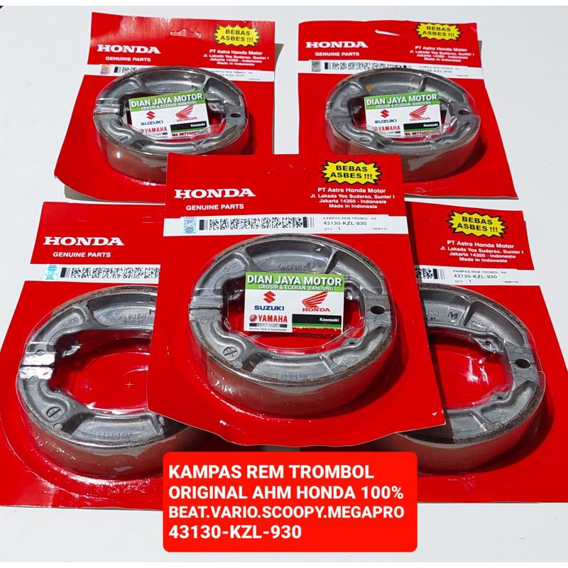 Jual Kampas Rem Belakang AHM KZL KVB HONDA Beat Beat fi Vario Scoopy ...