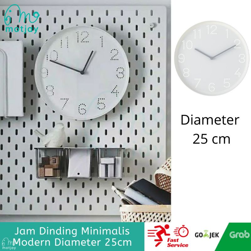 Jual Jam Dinding Minimalis Modern Diameter 25cm | Shopee Indonesia