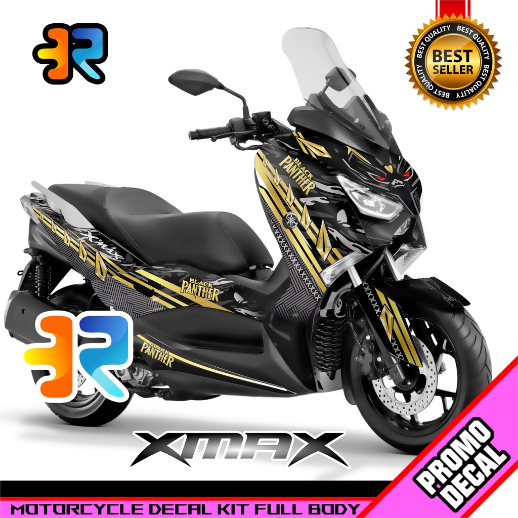 Jual Decal Motor Xmax 250 Desain Black Panther Sticker Decal Full Body ...