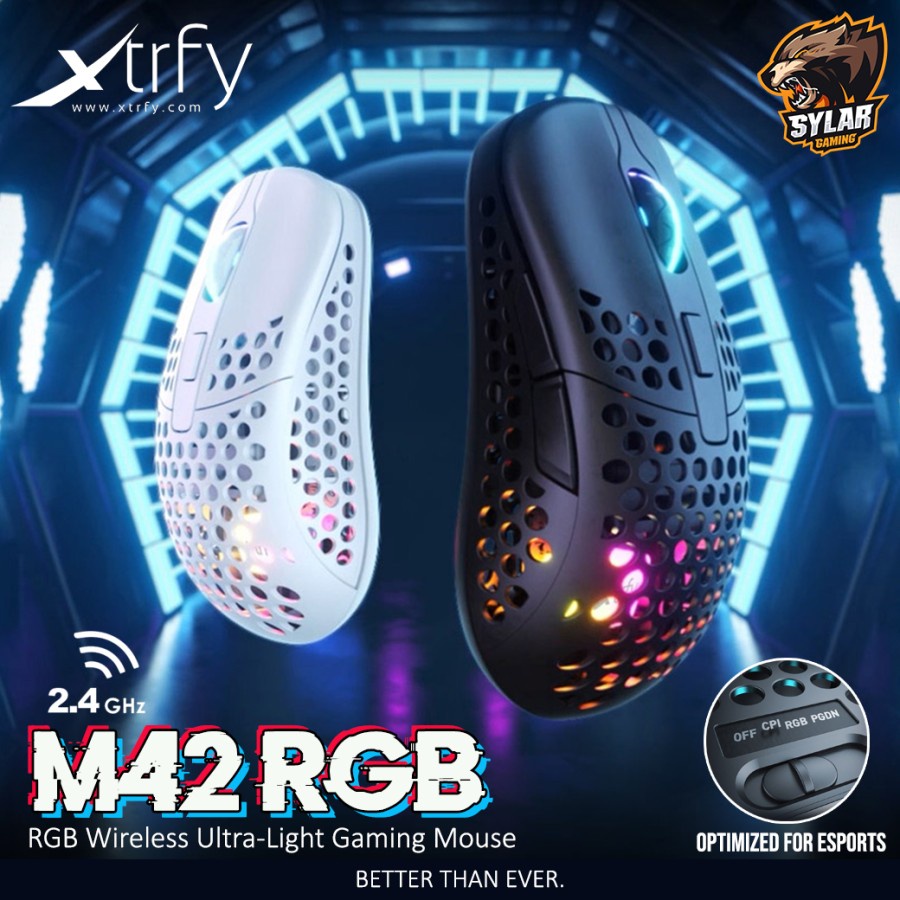 Jual Xtrfy M42 RGB Ultra Lightweight Wireless Gaming Mouse | Shopee ...