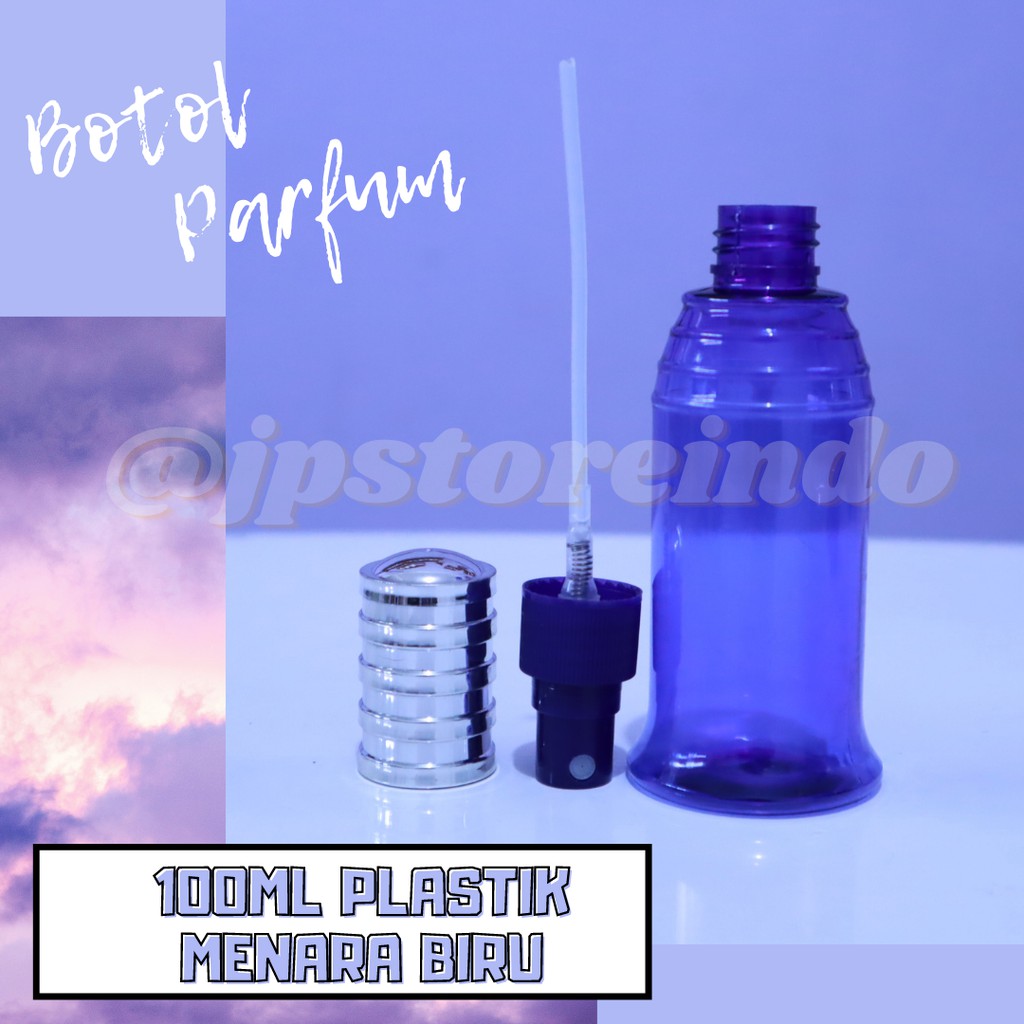 Jual Botol Parfum 100ml MENARA BIRU PLASTIK // BOTOL PARFUM SPRAY PER ...