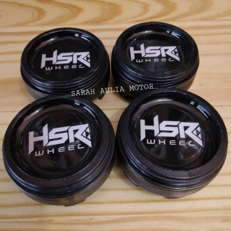 Jual tutup velg dop roda racing HSR hitam diameter 6cm Harga set ...