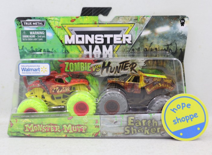 Jual Monster Jam Zombie vs Hunter Monster Mutt Earth Shaker Diecast ...