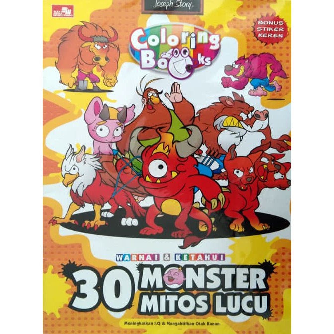 Jual Buku Aktivitas Anak Warnai & Ketahui 30 Monster Mitos Lucu ...
