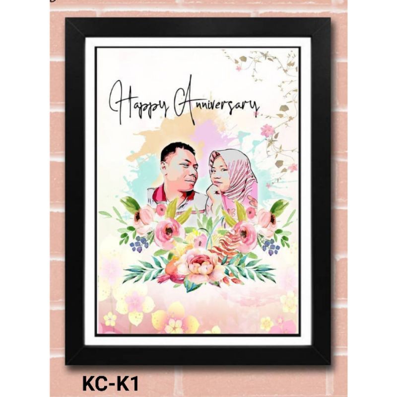 Jual FRAME KACA + CETAK + DESIGN hadiah kado custom foto ultah ...