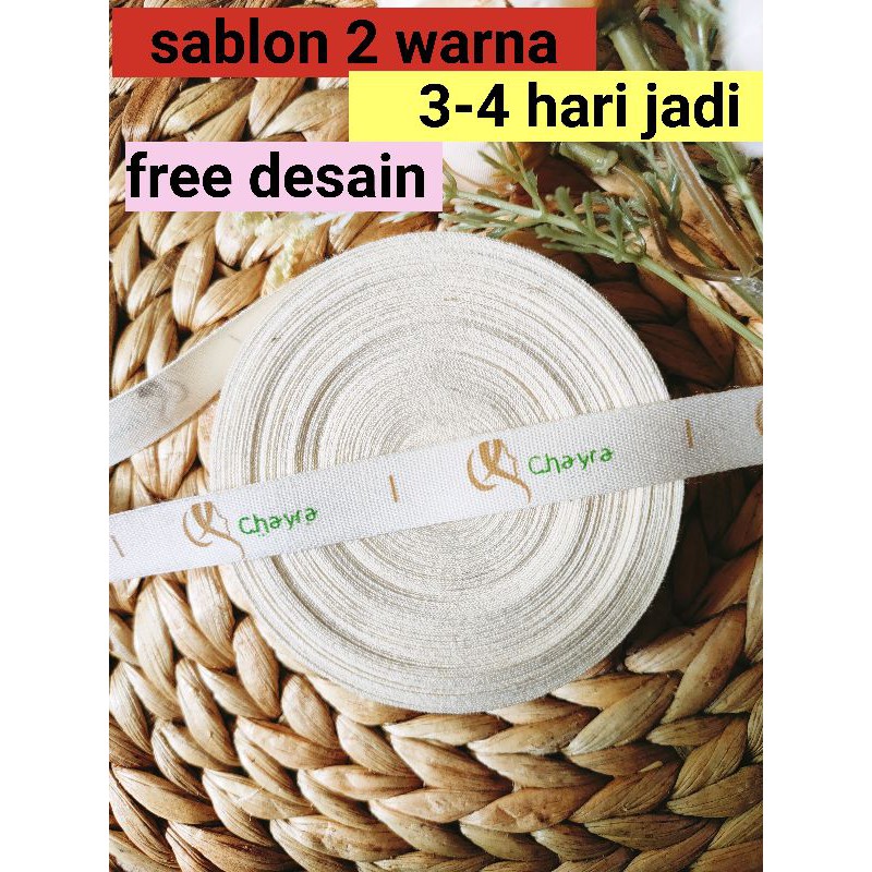 Jual label katun 1,3 tinta 2 warna | Shopee Indonesia
