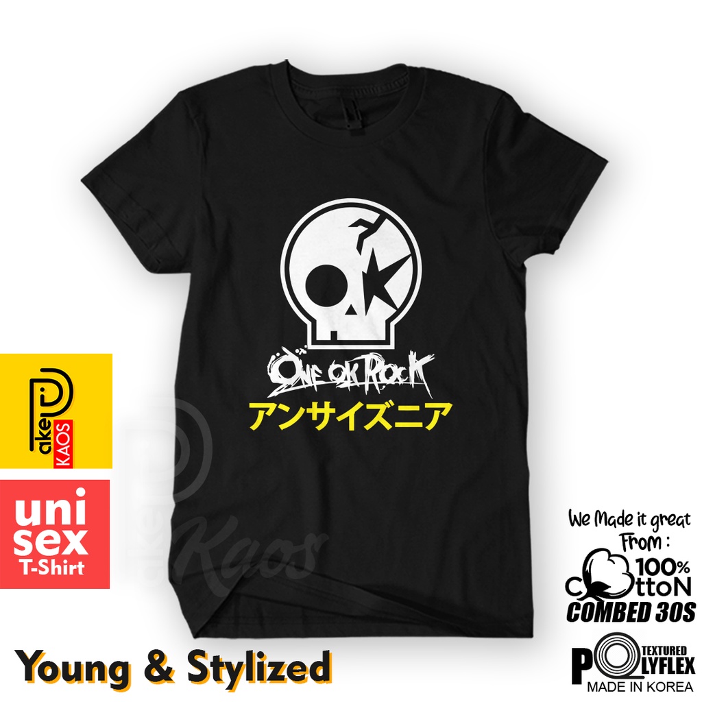 Jual BAJU KAOS ONE OK ROCK LOGO COTTON COMBED 30S / KAOS PRIA WANITA ...