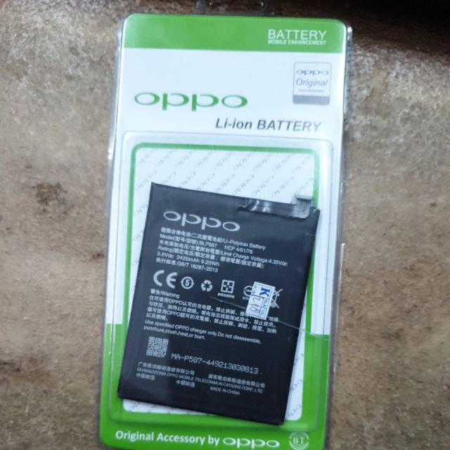 Jual BATT BATERAI BATTERY OPPO R8200 R8205 R1X R1C BLP587 ORIGINAL ...